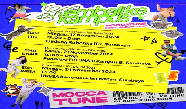 Moccatune Gelar Tur Kembali ke Kampus Sambut Debut Album Nostalgia Pop ...